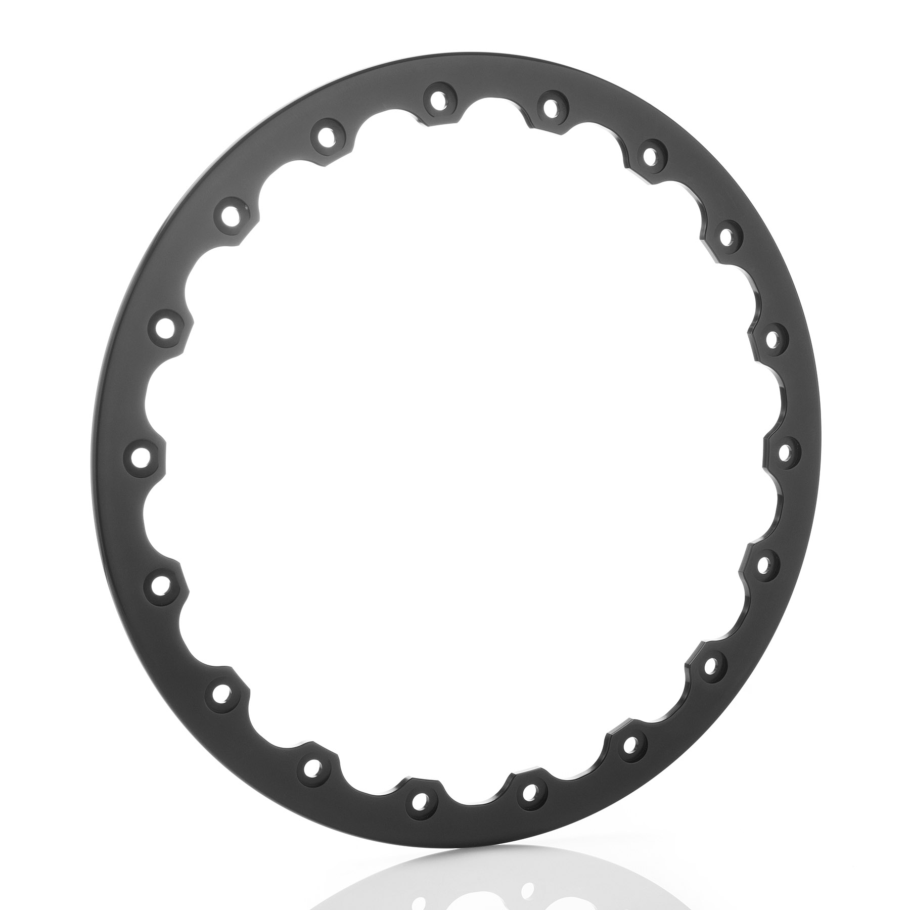 16 Bead Lock Ring Scalloped Lite Black - Sander Engineering